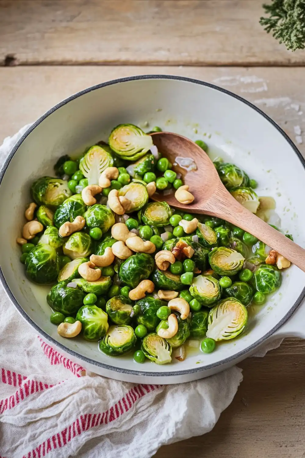 Mary Berry Brussels Sprouts with Peas and Cashews Recipe - British Chef ...