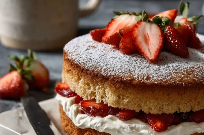 Mary Berry Victoria Sponge With Fresh Cream And Strawberries Recipe