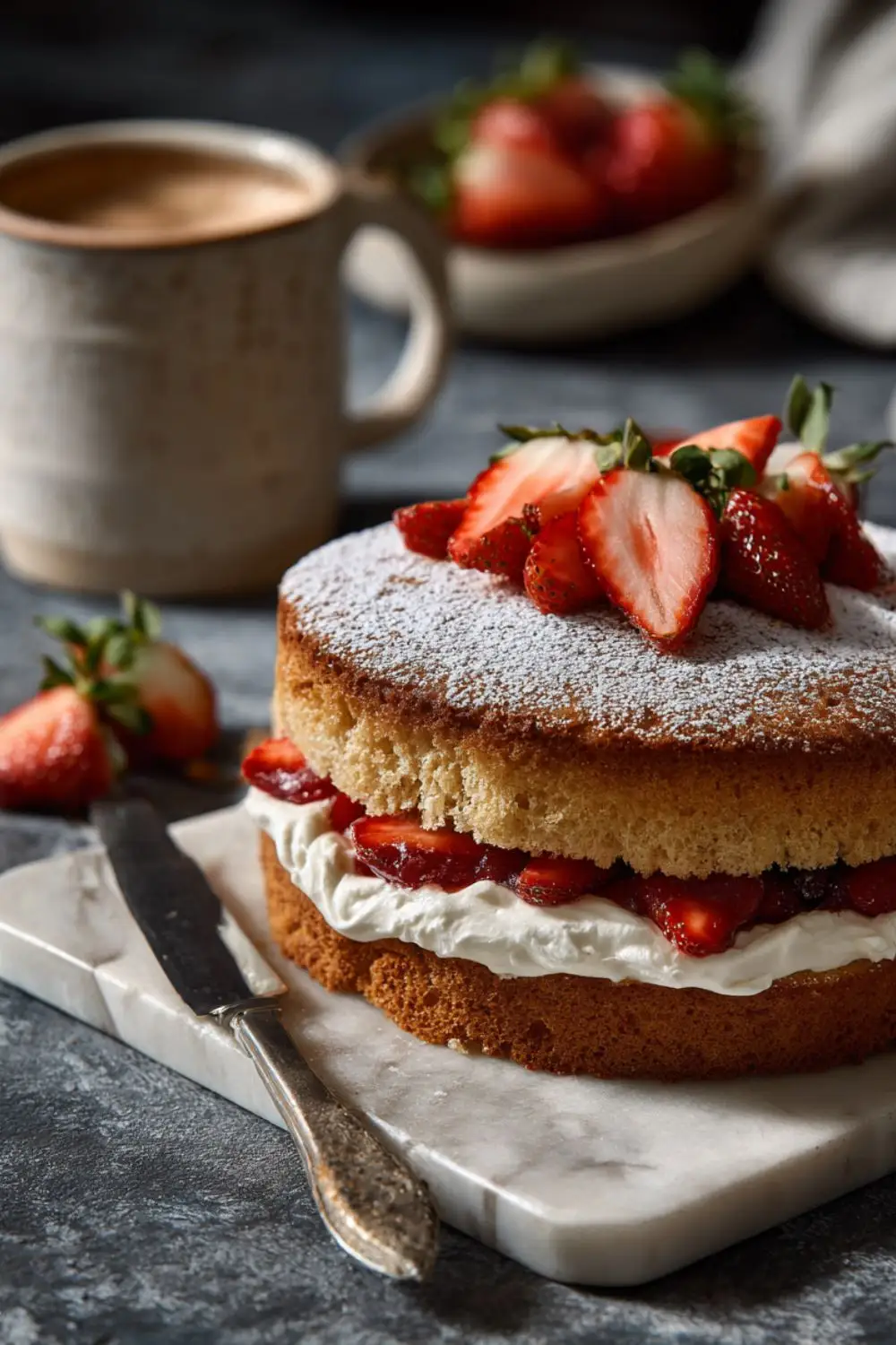 Mary Berry Victoria Sponge With Fresh Cream And Strawberries Recipe