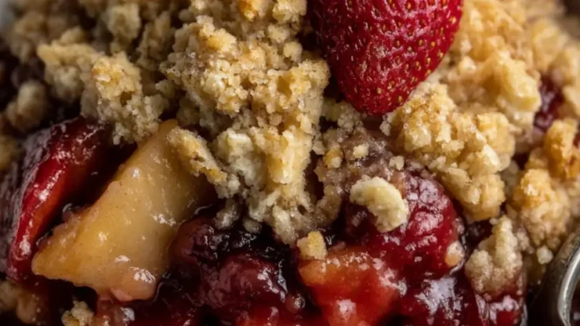 Mary Berry Apple And Strawberry Crumble Recipe