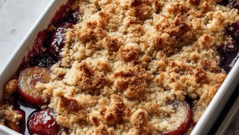 Hairy Bikers Plum Crumble Recipe
